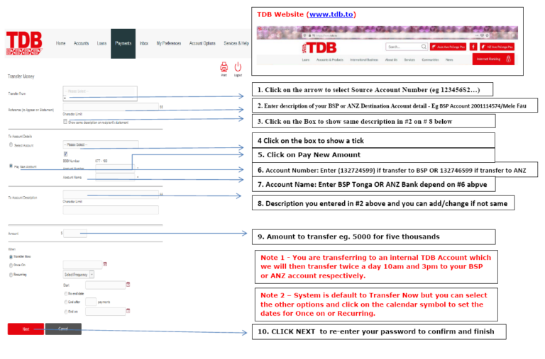 Internet Banking Express - Home - Tonga Development Bank